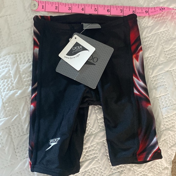 Speedo | Swim | Speedo Boys 22 Jammer Black And Red Swimtrunks | Poshmark